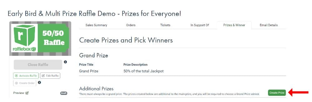 How To Set Up Additional Prizes & Early Bird Prizes