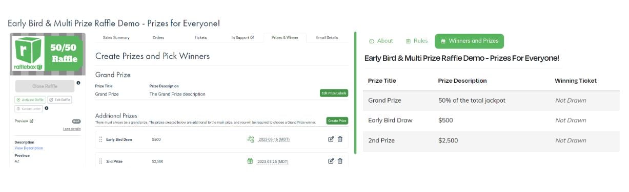 How To Set Up Additional Prizes & Early Bird Prizes