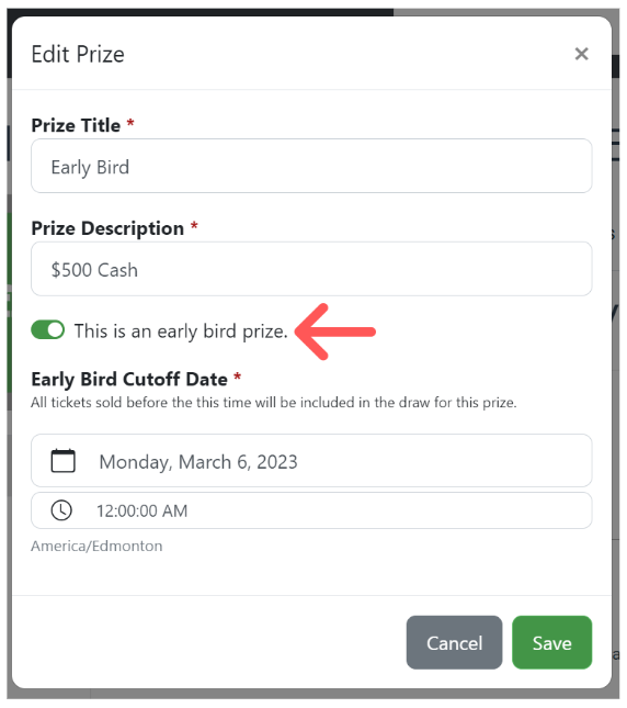 How To Set Up Additional Prizes & Early Bird Prizes